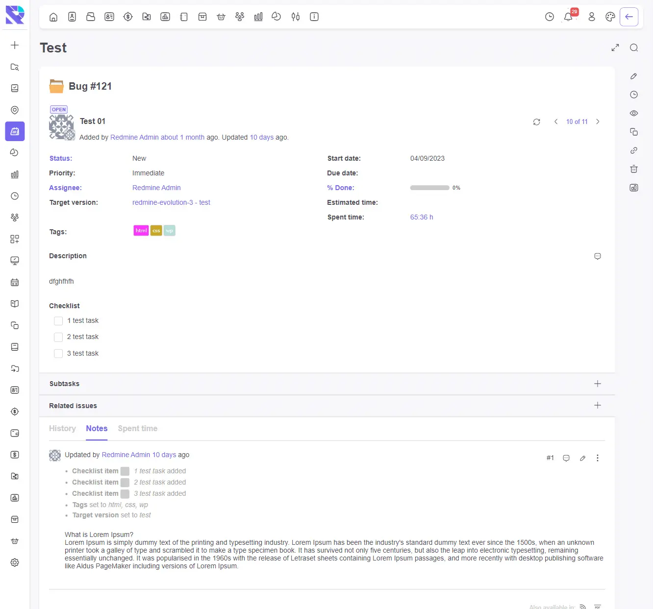 Тур по EVO теме . Попробуйте сами 1 супер тему Redmine.